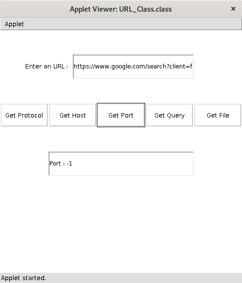 Java Program To Show The Use Of Various Methods Of Url Class Sanfoundry